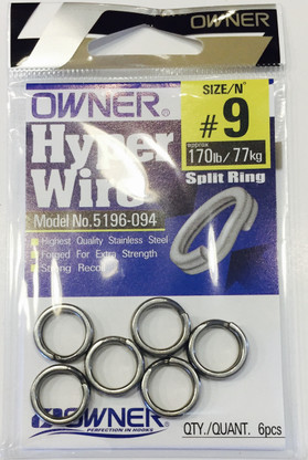 OWNER HYPER WIRE SPLIT RINGS - Striker Offshore Tackle