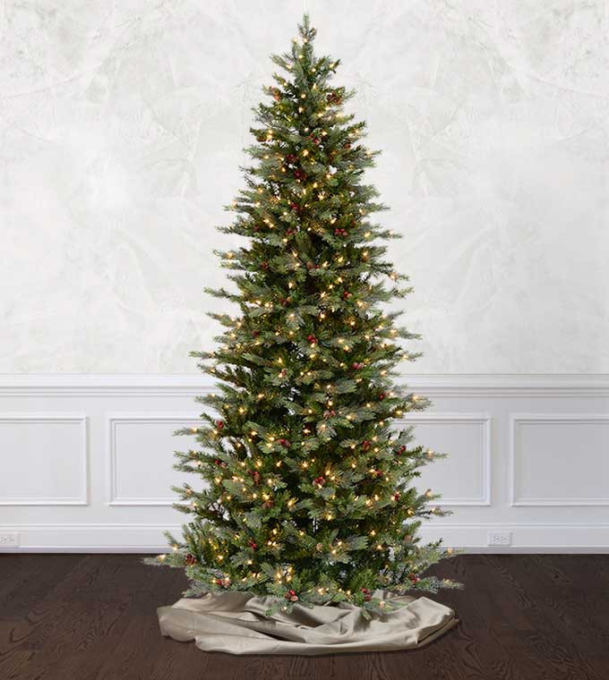 Slim Santa Fe Fir Artificial Christmas Trees - Classics Collection ...