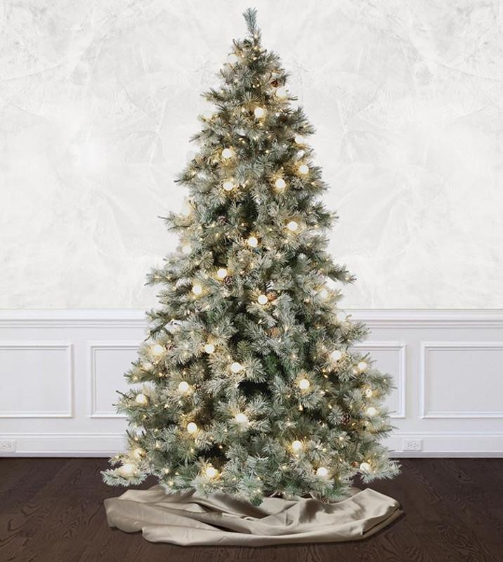 Frosted Elegance Pine Flocked Artificial Christmas Trees - Treetime