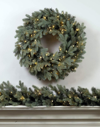 9' X 12" Savoy Blue Spruce Garland - ColorChange LED - Treetime ...