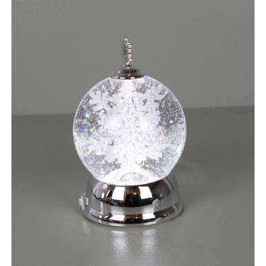 Snowflake LED Light Up Globe | Silver Clear 6" | Treetime