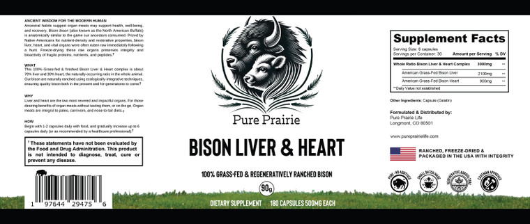 Bison Liver & Heart Supplement