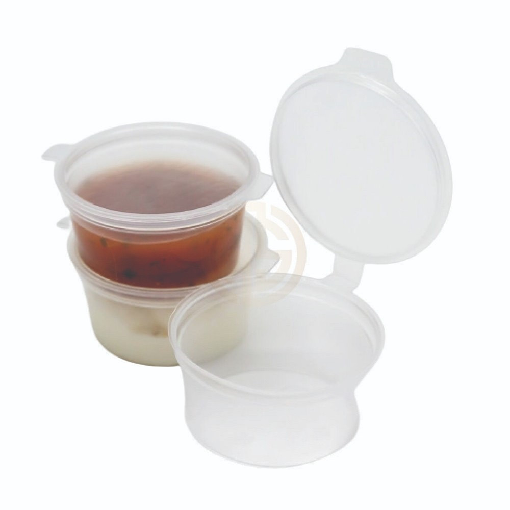 2oz Hinged Sauce Pot PP Plastic