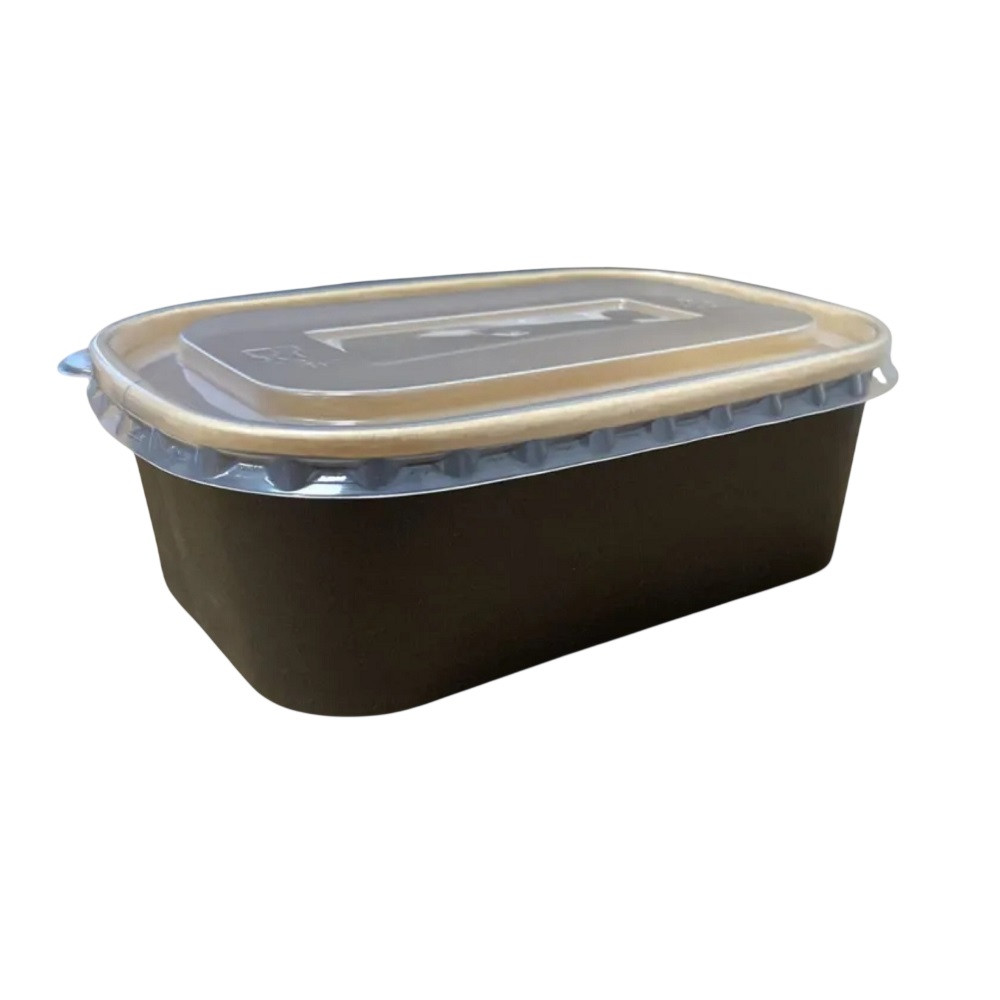 750ml Rectangular Black Kraft Boxes