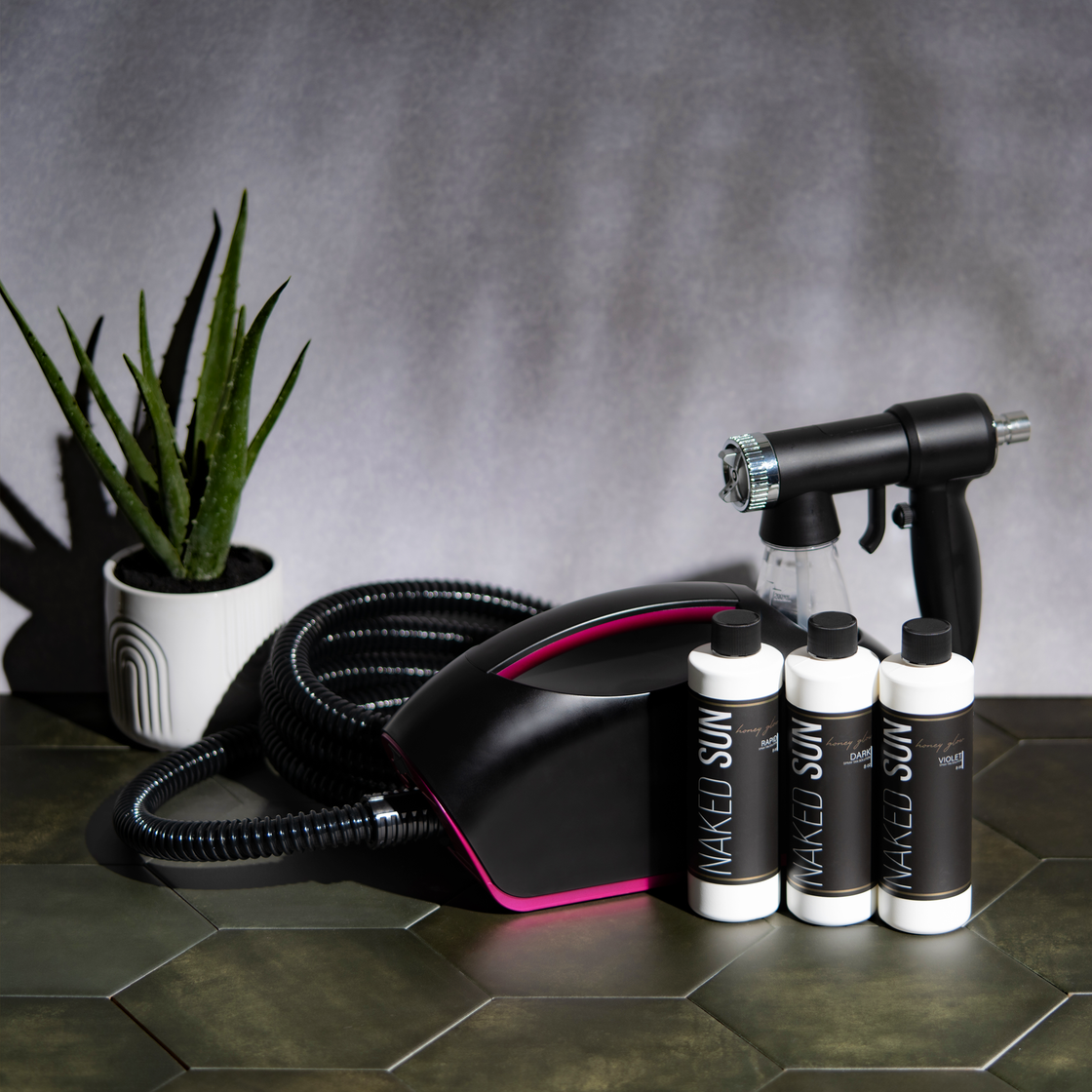 Naked Sun Fascination Spray Tanning Machine with Honey Glow Tanning ...