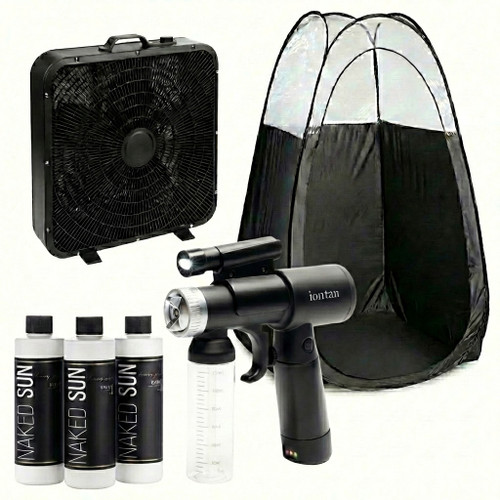 Naked Sun IonTan DualPower Spray Tan Kit with Extraction Fan, Tent ...