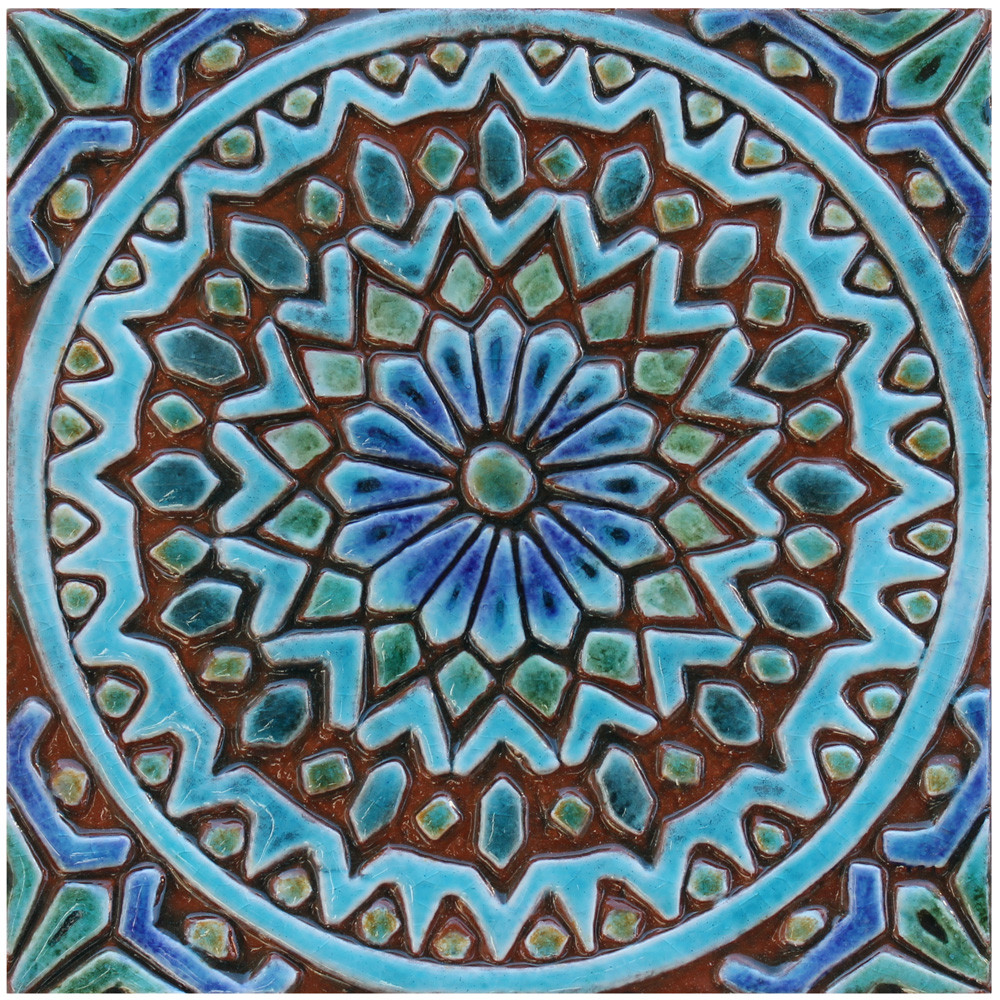 Turquoise Moroccan tile #1 - Decorative tiles handmade by GVEGA