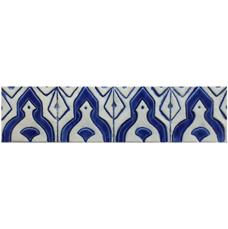 Handmade tile decorative border blue moroccan #4 - gvega