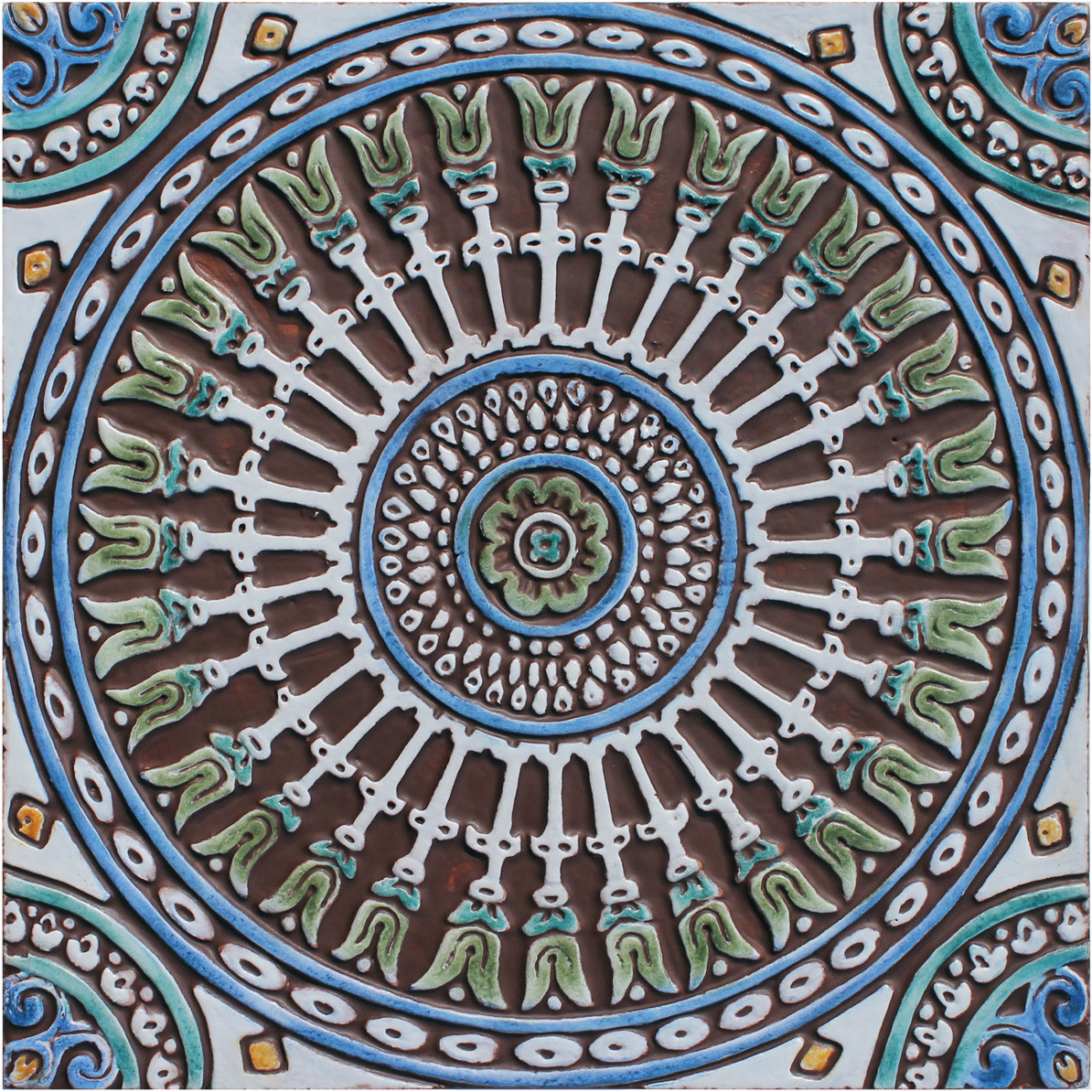 Handmade tiles - Ceramic mosaic tiles - Blue Spanish tiles by GVEGA