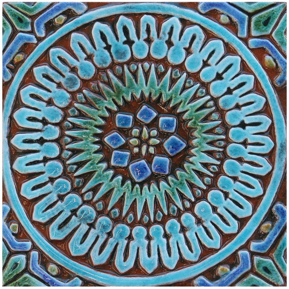 Turquoise Moroccan tile #1 - Decorative tiles handmade by GVEGA