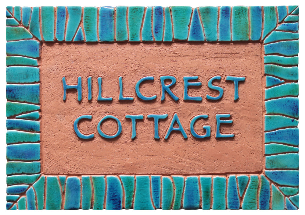 Ceramic house sign - Handmade tiles - Spanish tiles by GVEGA