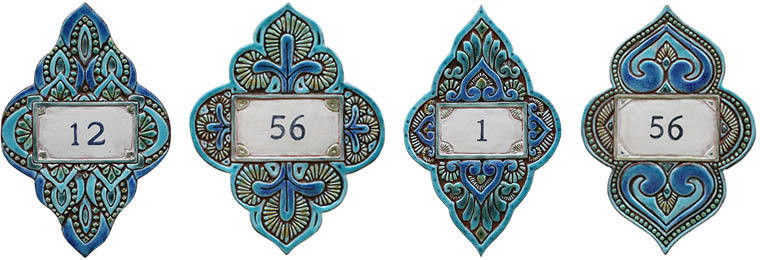 Luxury tile house numbers - Decorative ceramic tiles by GVEGA