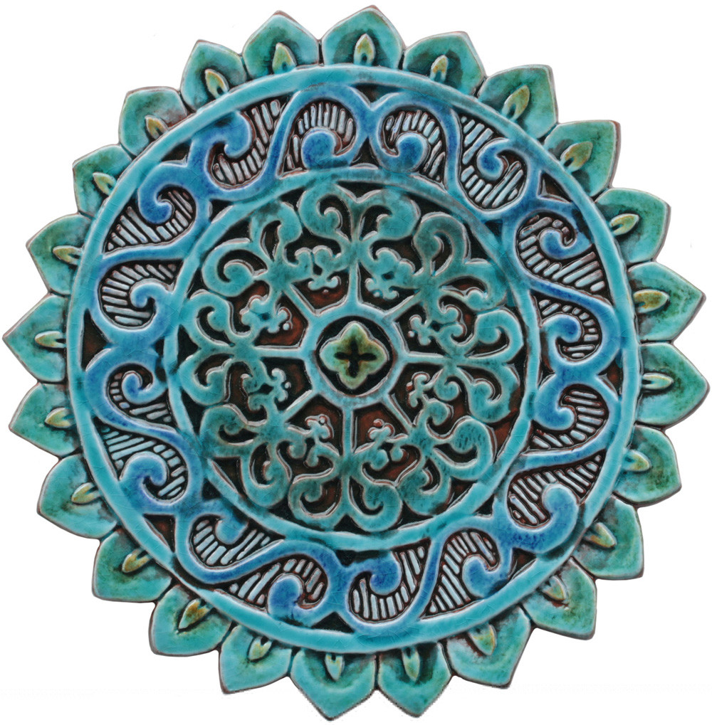 Spanish tiles - Handmade tiles - Turquoise tiles by GVEGA