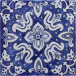 Ceramic mosaic tiles - Spanish tiles - Blue and white tiles by GVEGA