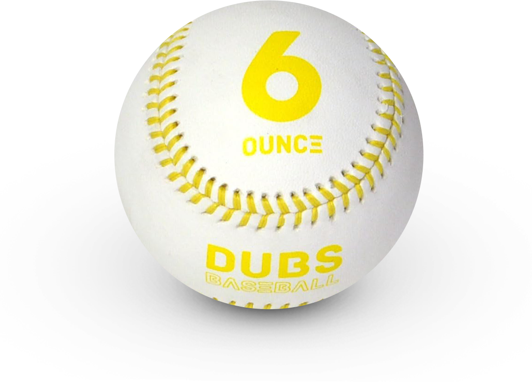 DWB-6 - Real Leather Weighted Ball - 6oz. - Dubs Baseball