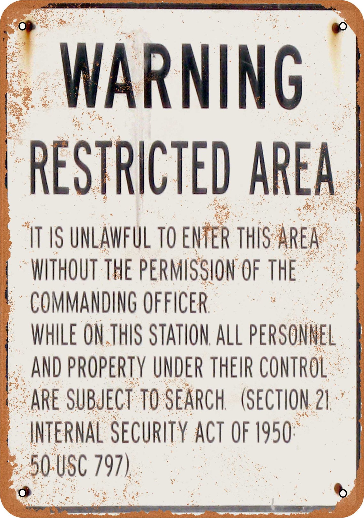 Dod Restricted Area Warning Sign