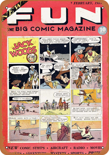 New Fun Comics #1 Metal Sign