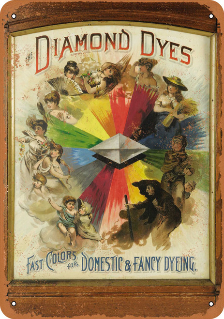 Diamond Dyes Metal Sign