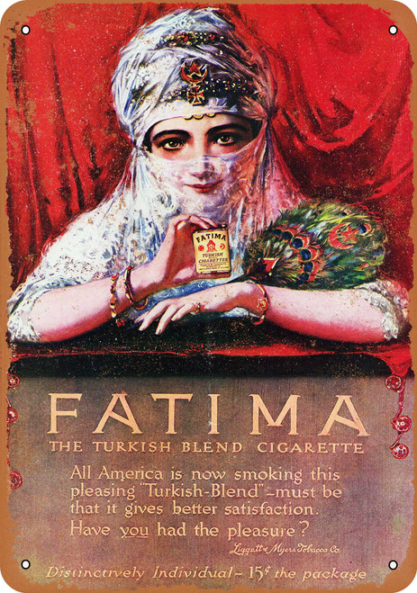 Fatima Turkish Cigarettes Metal Sign