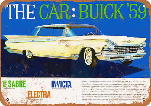1959 Buick The Car Metal Sign