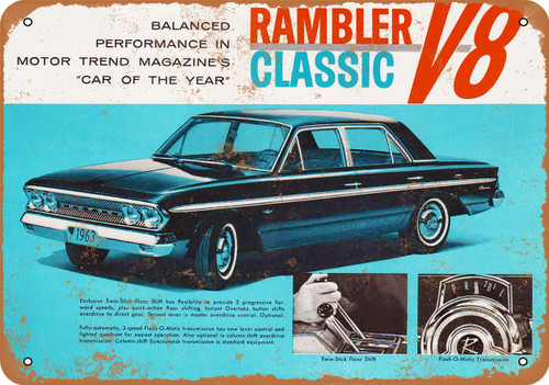 1963 Rambler Classic Metal Sign