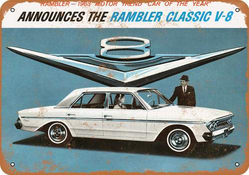 1963 Rambler Classic Metal Sign 2