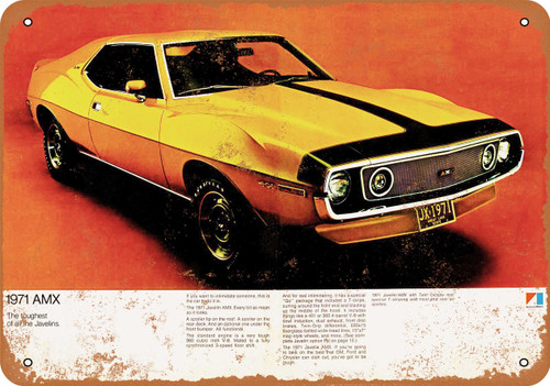 1971 AMX Metal Sign