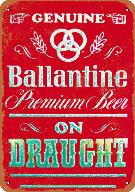 Ballantine Beer Metal Sign