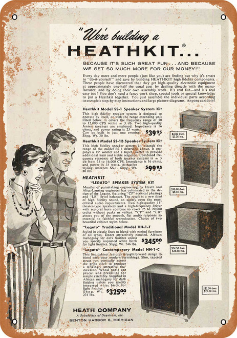 1957 Heathkit Speaker Systems Metal Sign