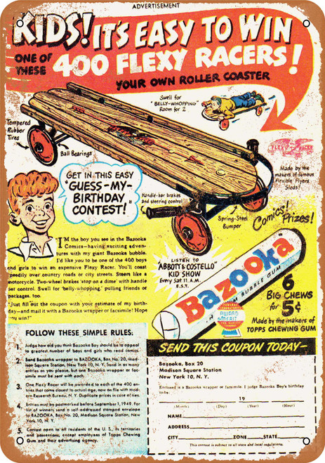 Flexy Racer Metal Sign