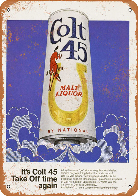 1970 Colt 45 Metal Sign