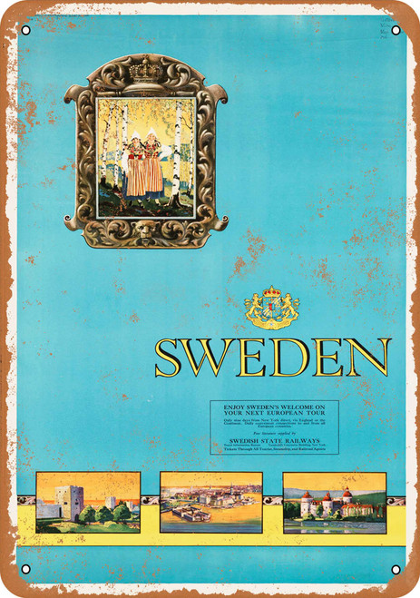 Sweden Metal Sign
