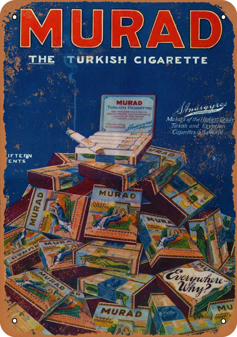 Murad Turkish Cigarettes Metal Sign