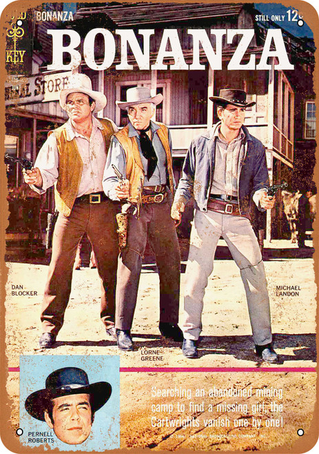 1964 Bonanza Comic 2 Metal Sign