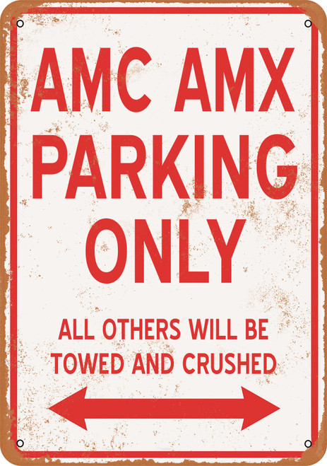 AMC AMX Parking Only Metal Sign