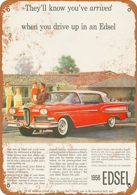 1958 Edsel Metal Sign 2