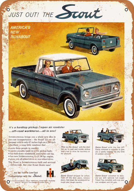 1961 International Scout Metal Sign 2