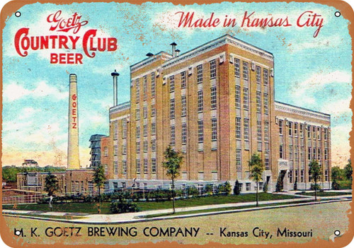 Goetz Brewing Company Metal Sign