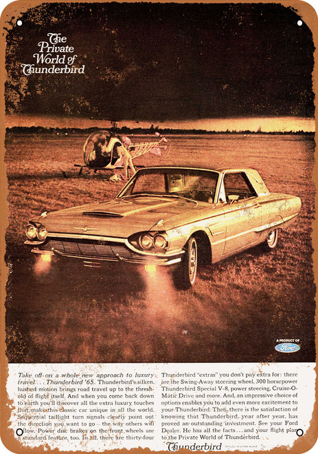 1965 Ford Thunderbird Metal Sign 2