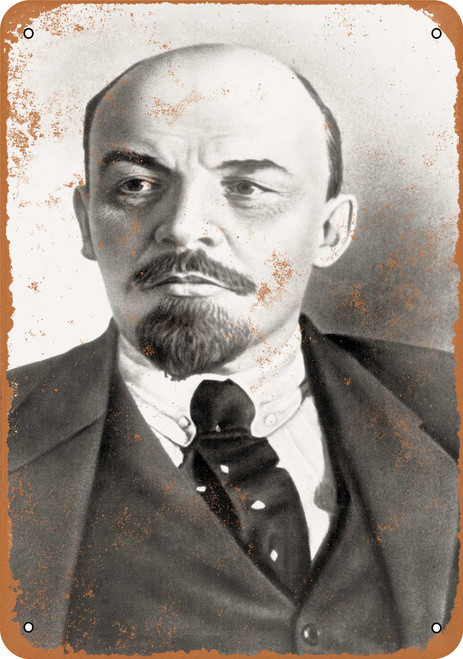 1920 Vladimir Lenin Portrait Metal Sign