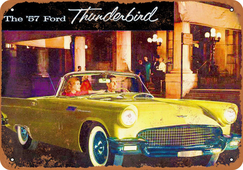 1957 Ford Thunderbird Metal Sign