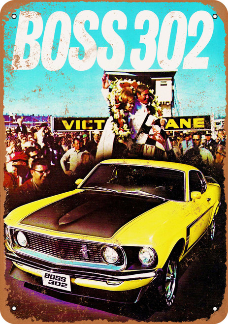 1969 Mustang Boss 302 Metal Sign