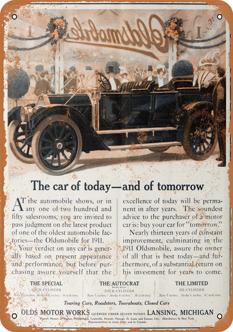 1911 Oldsmobile Metal Sign 2