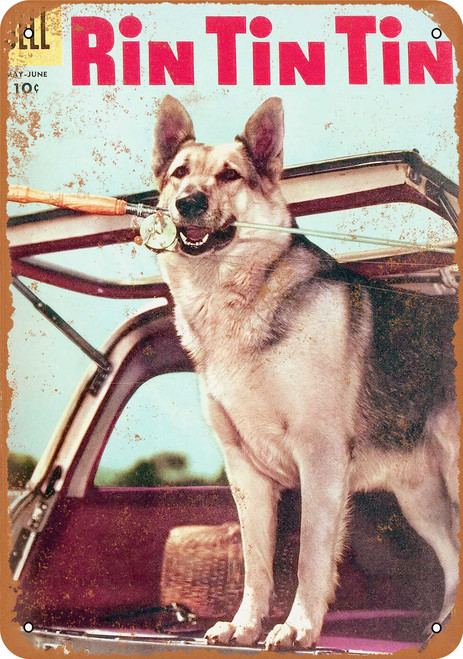 1955 Rin Tin Tin Comic Metal Sign