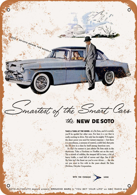 1955 De Soto Metal Sign