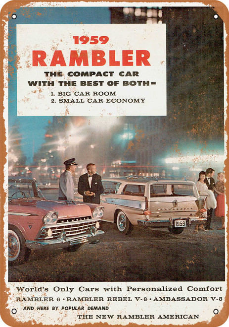 1959 Rambler Metal Sign