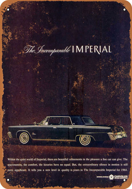 1964 Chrysler Imperial Metal Sign