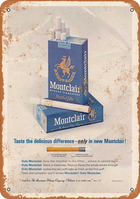1963 Montclair Cigarettes Metal Sign