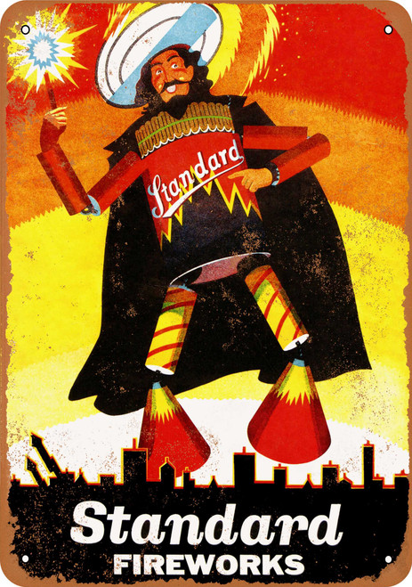 1956 Standard Fireworks Metal Sign