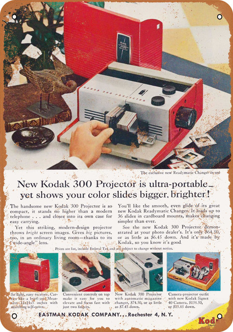 1957 Kodak Slide Projectors Metal Sign